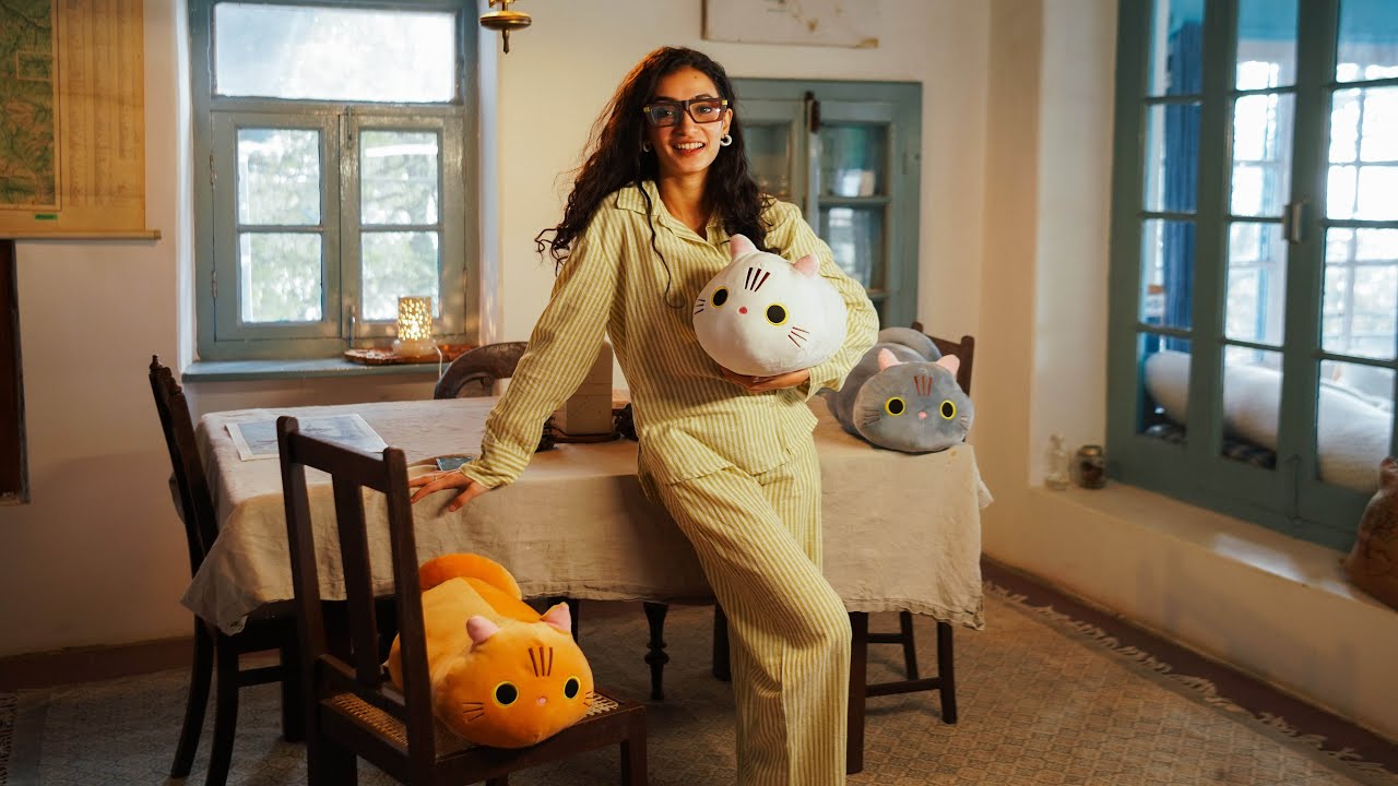 Long Calls Made Cozy with the Adorable Kitty Cat Cuddle Pillow! - YouTube