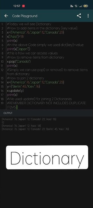 How To Use Dictionary In Python 23 Pythonforbeginners Pythonbasics Pythonprograming 