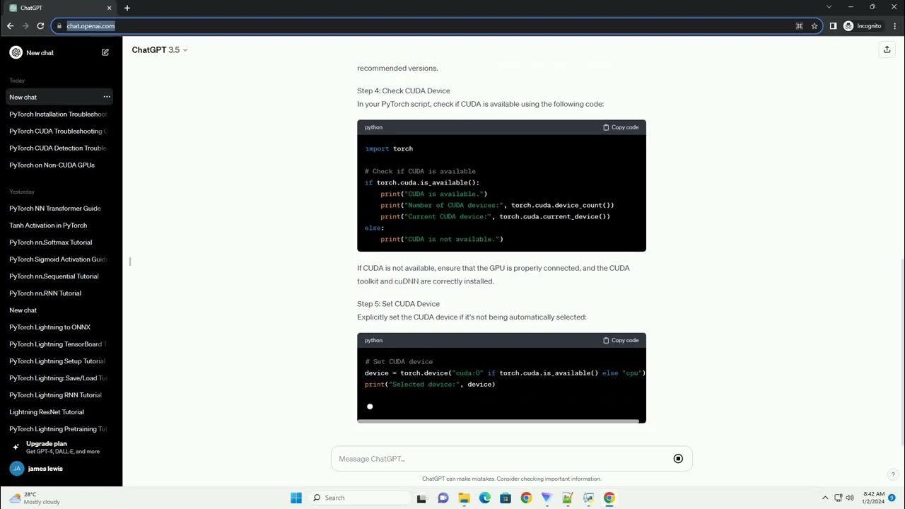 pytorch not recognizing cuda - YouTube
