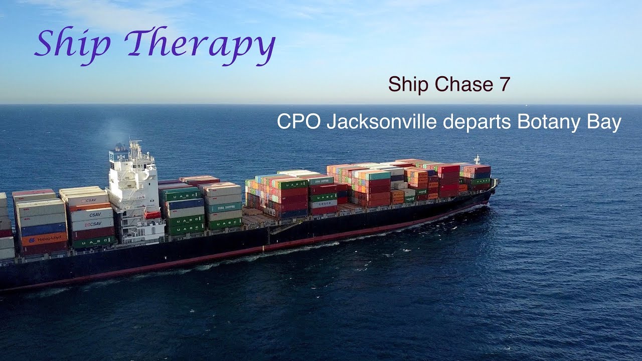 Ship Chase 7 - CPO Jacksonville departs Port Botany - Mavic Pro 4K ...