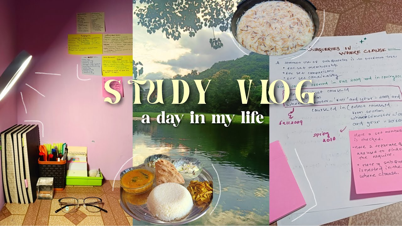 Study Vlog 📑| A Day in my Life | Productive study | Calming Progress ...
