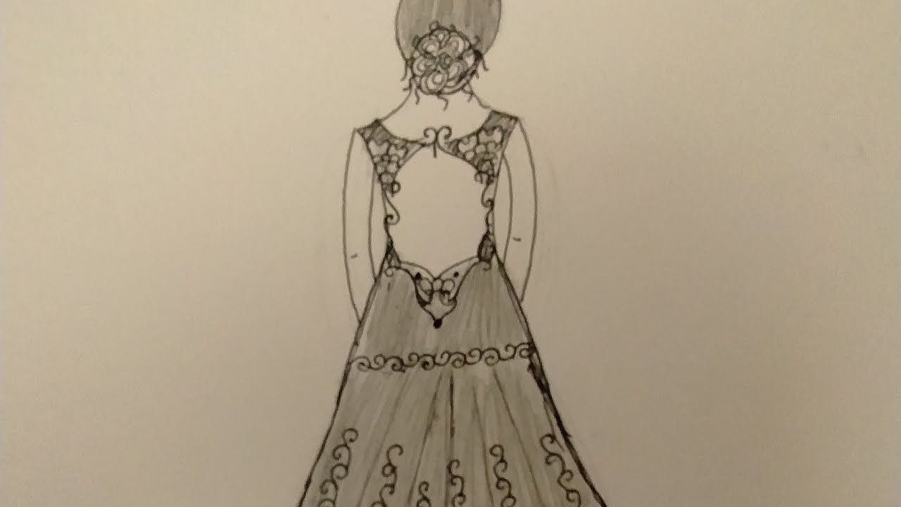beautiful gown in mandala art | manya art gallery - YouTube