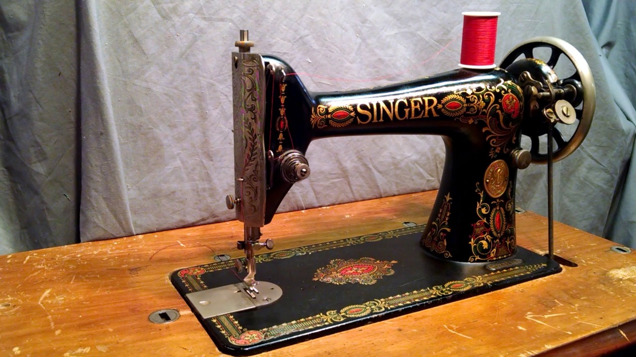 Serviced Antique 1922 Singer 66 Red Eye Treadle Sewing Machine Upgraded ...