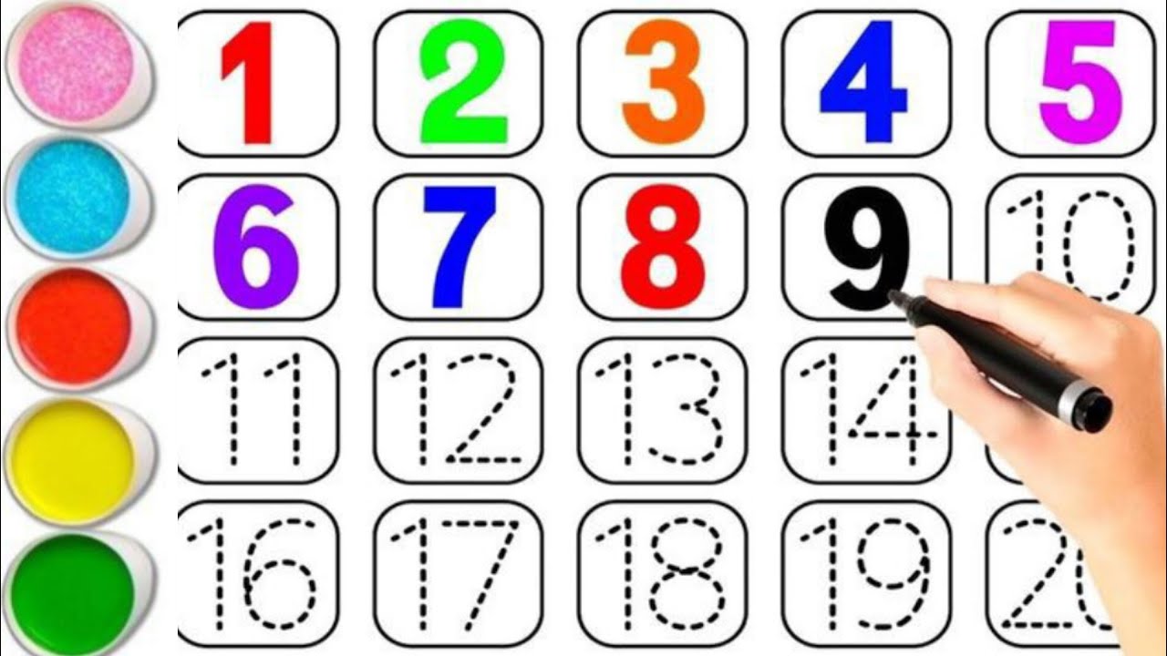 Counting drawing 🌈🌈 || How to draw Counting step by step💯💯 || Preschool ...