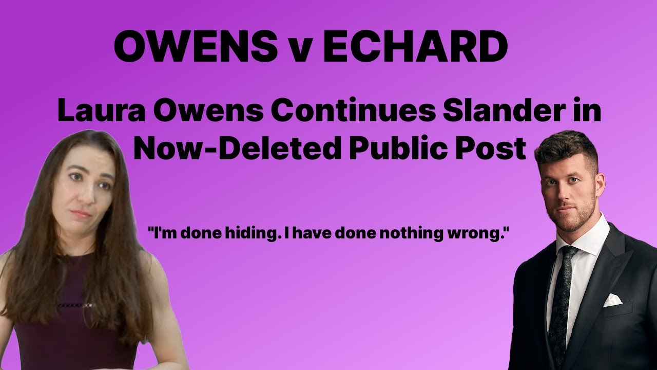 LIVE: Laura Owens Continues Character Assassinations in Now-Deleted ...