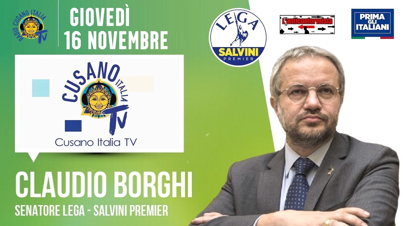 🔴 Intervista telefonica al Sen. Claudio Borghi su "Radio Cusano TV ...
