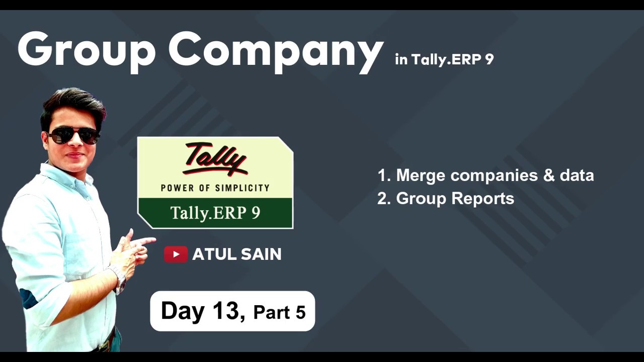 How to create Group Company in Tally ERP 9 - YouTube