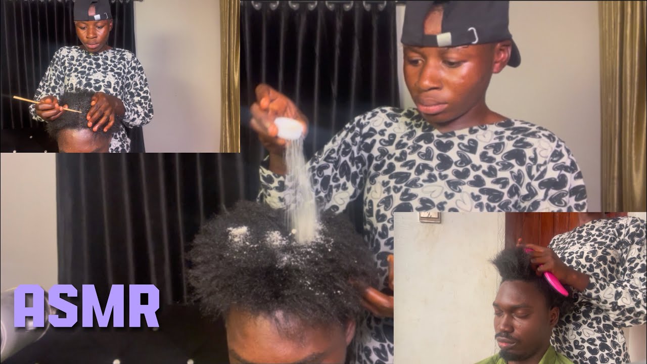 OUTDOOR ASMR | Fake Dandruff, Fast Scalp Scratching | No Talking - YouTube