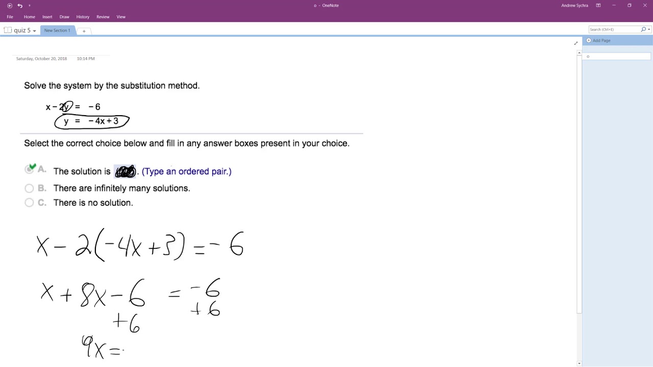 X 2y 6 Y 4x 3 Solve The System By The Substitution Method X 2y 6 Y 4x 3 Solve The System By The Substitution Method
