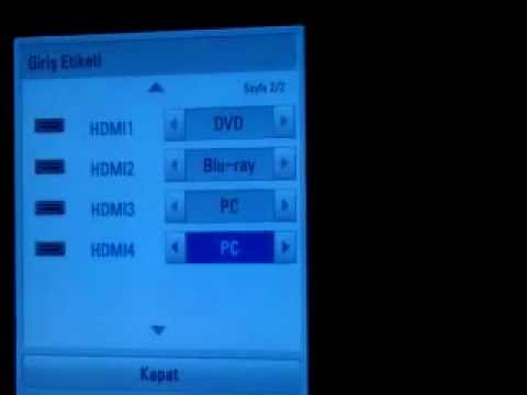 LG TV giriş etiketi