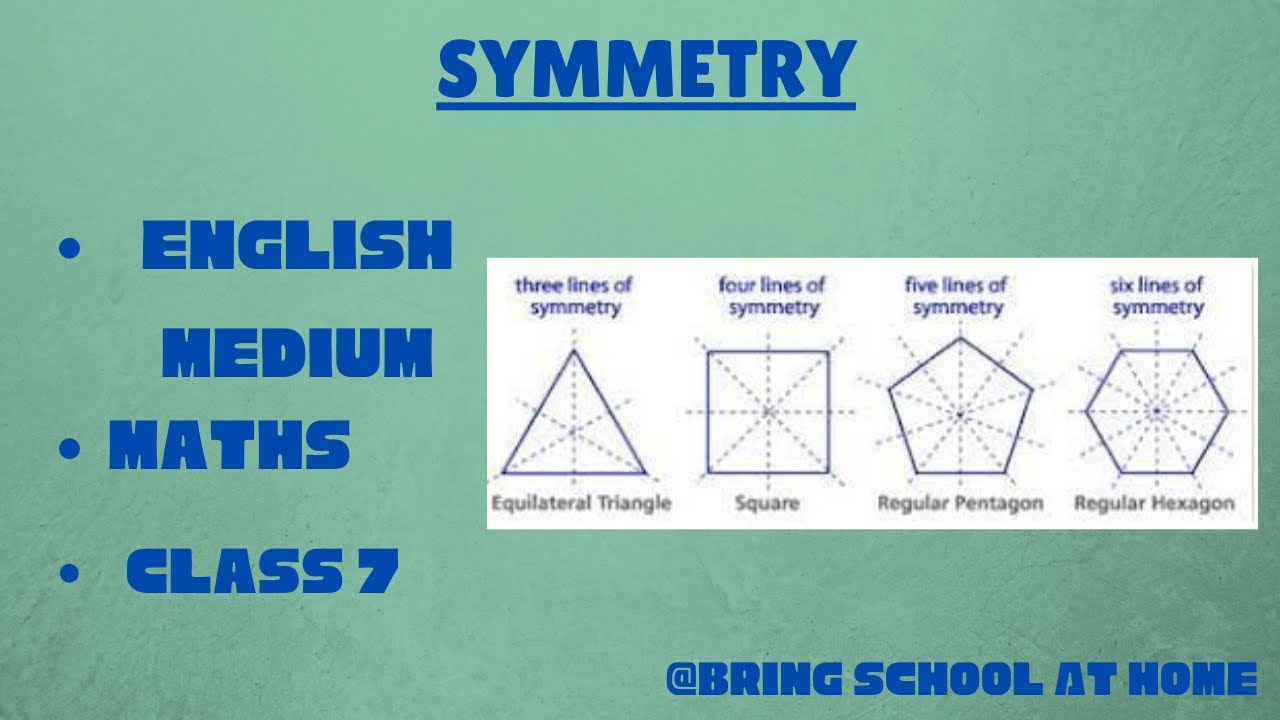 Symmetry class 7 Math's English medium - YouTube