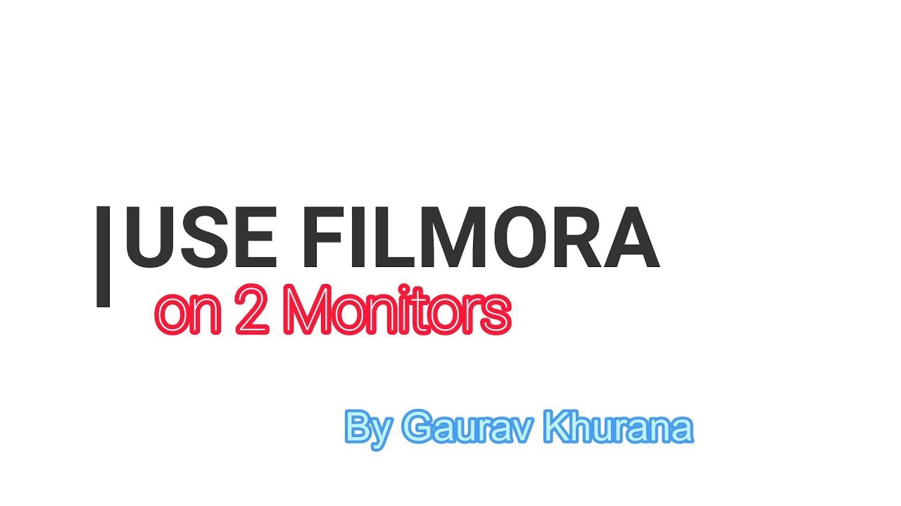 How to use filmora on 2 monitors / screens | Increase video Speed - YouTube
