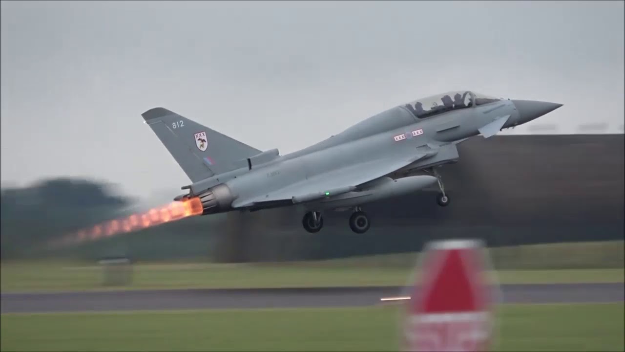 RAF Typhoon Performance Take off - YouTube