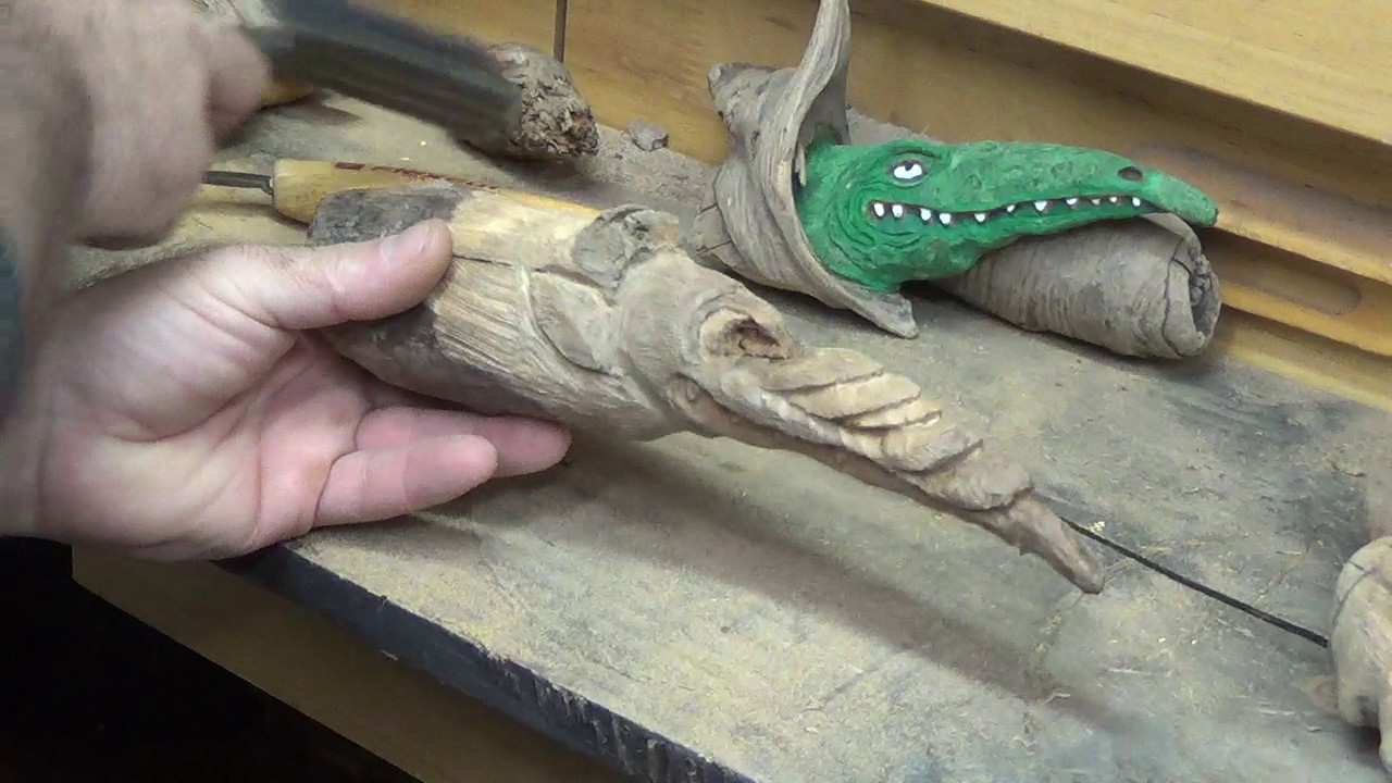 Wood Carving How to Carve a Wood Spirit Goblin Conclusion - YouTube