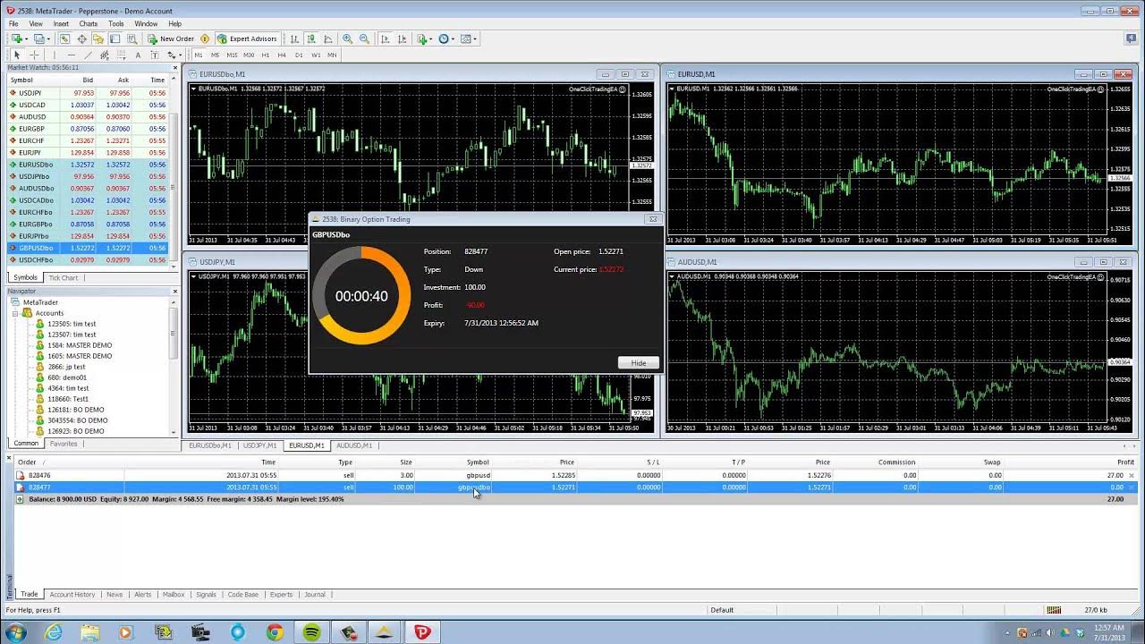 Binary Options MT4 - YouTube