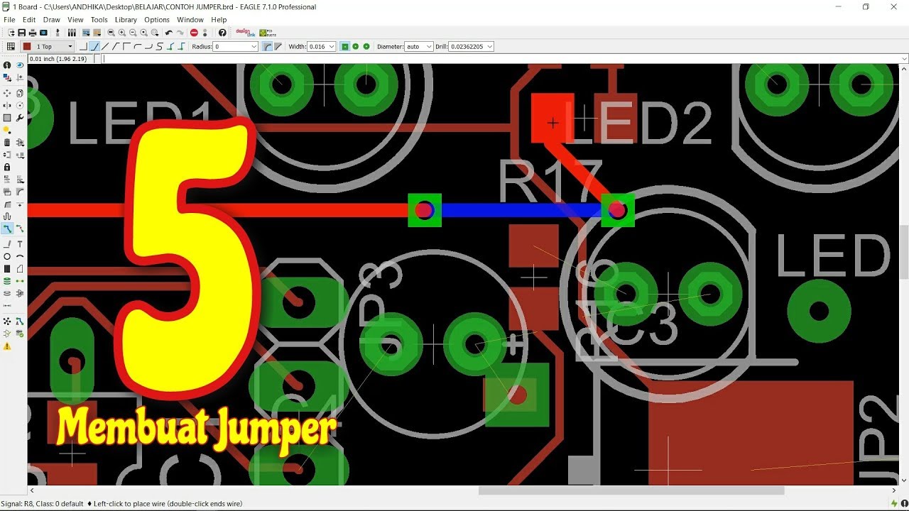 Membuat jumper - Tutorial Eagle - YouTube