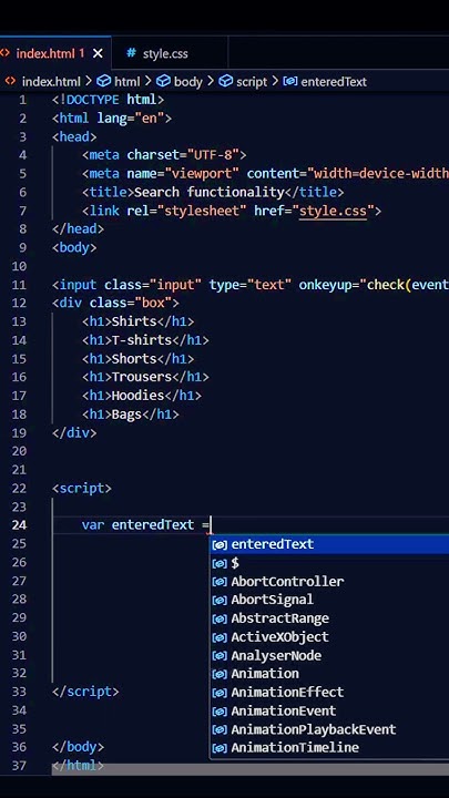 Search Functionality Html Css And Js Programming Asmr Program No Talking Youtube