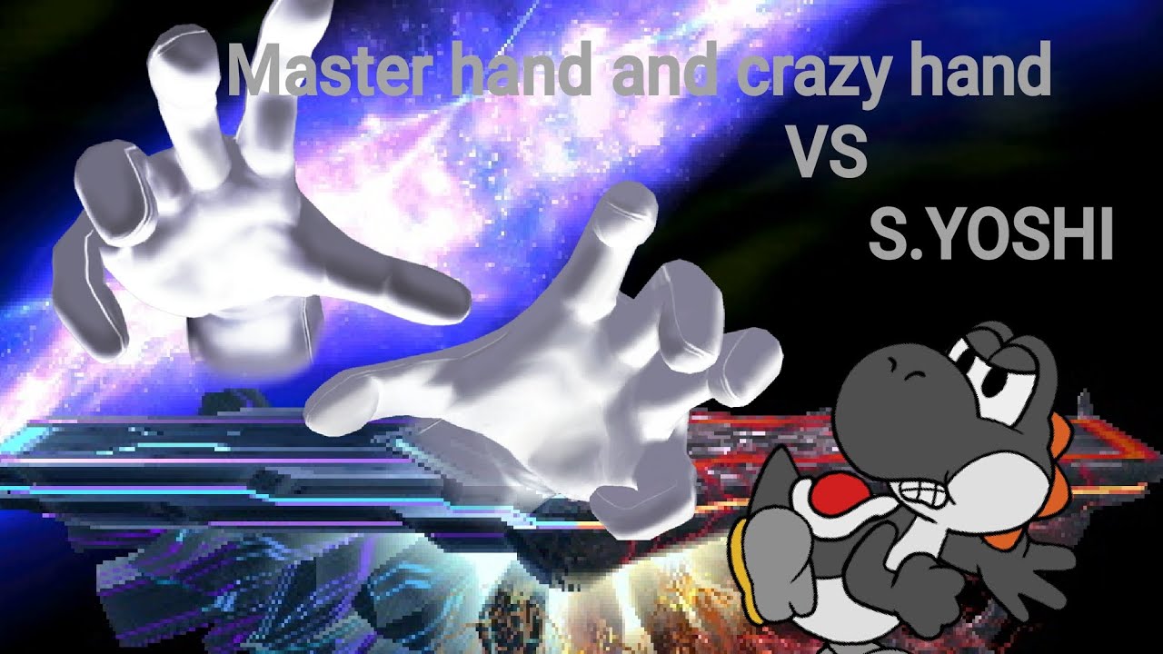 S.yoshi VS MASTER HAND & CRAZY HAND#comedia #humor #smashbros #smash # ...
