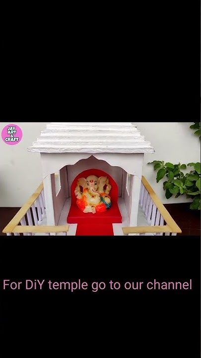 Diy cardboard temple | Ganesh ji ka mandir - YouTube