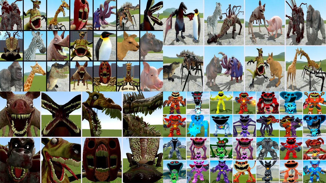 NEW ZOOCHOSIS MONSTERS ANIMALS VS ALL MECHA SMILING CRITTERS AND OTHER ...