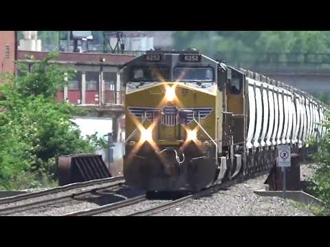 (Ex SP) UP 6252 w/ Flashing Ditch Lights Leads Frac Sand Train on 5/28/18