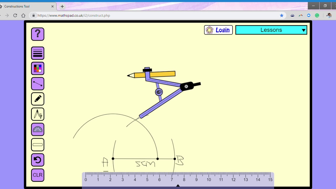 Construction of a 90 Degree Angle - YouTube