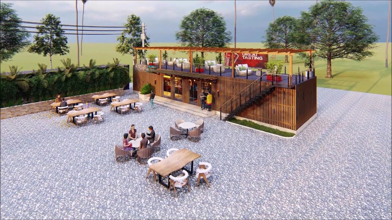 CONTEMPORARY RESTAURANT - A SHIPPING CONTAINER PROJECT - YouTube