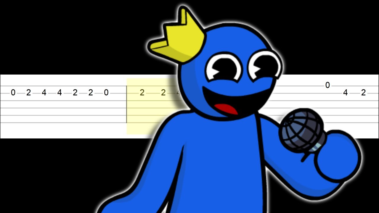 FNF RAINBOW FRIENDS OST - Feeling blue (Easy Guitar Tabs Tutorial ...