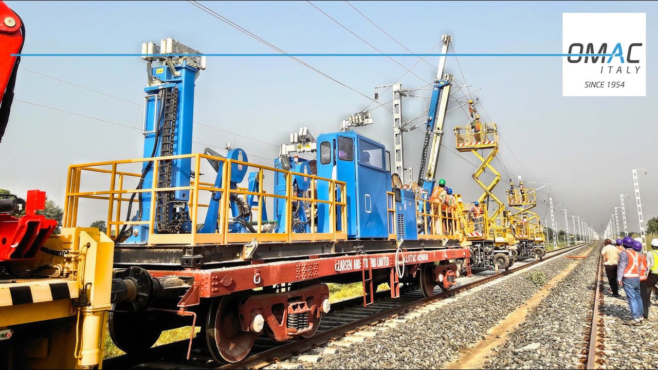 Railway catenary stringing line project in India with Omac system ...
