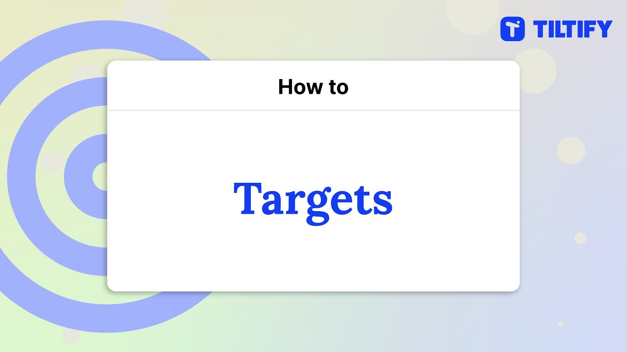 Create a Target on your campaign | Tiltify - YouTube
