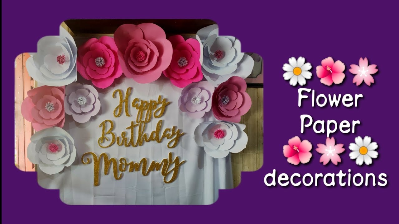 How to make Big Paper Flower | Paper Flower Tutorial | Big Paper Flower ...