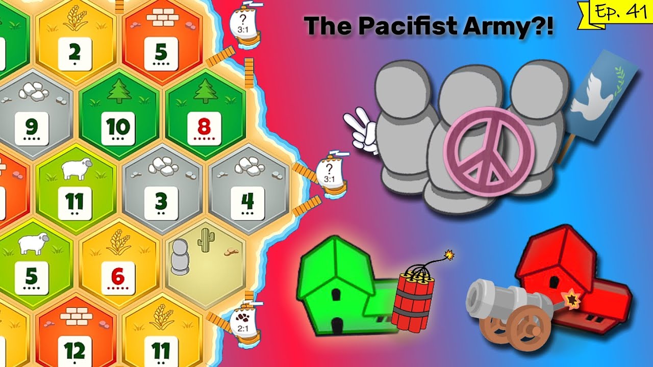 Catan 1v1 Ranked - EP 41 - The Pacifist Army?! - YouTube