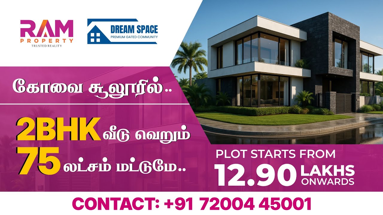 Premium Gated Community Plots & Villa | Ram Property Sulur - +91 72004 ...