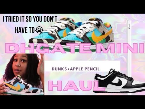 DHGATE MINI DUNK HAUL | They sent me an Apple Pencil with a Serial ...