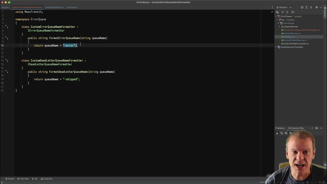 MassTransit Error Queue Name Formatter - YouTube