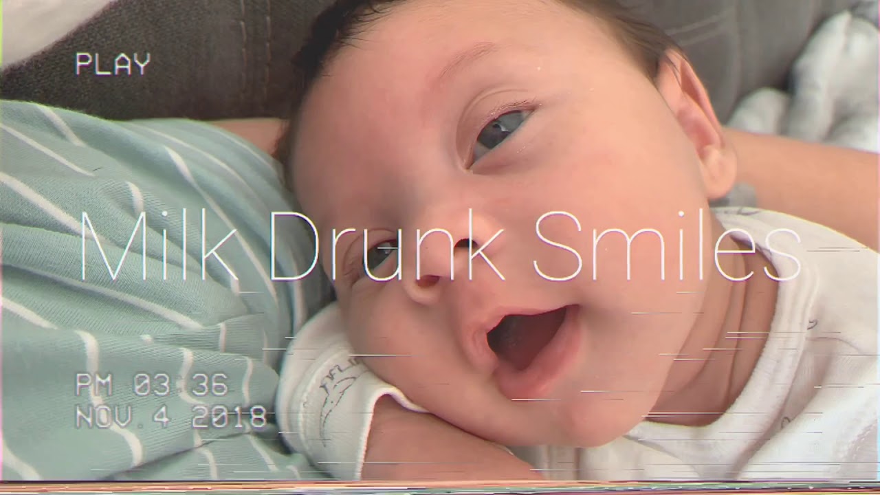 Cutest milk drunk baby ever - YouTube