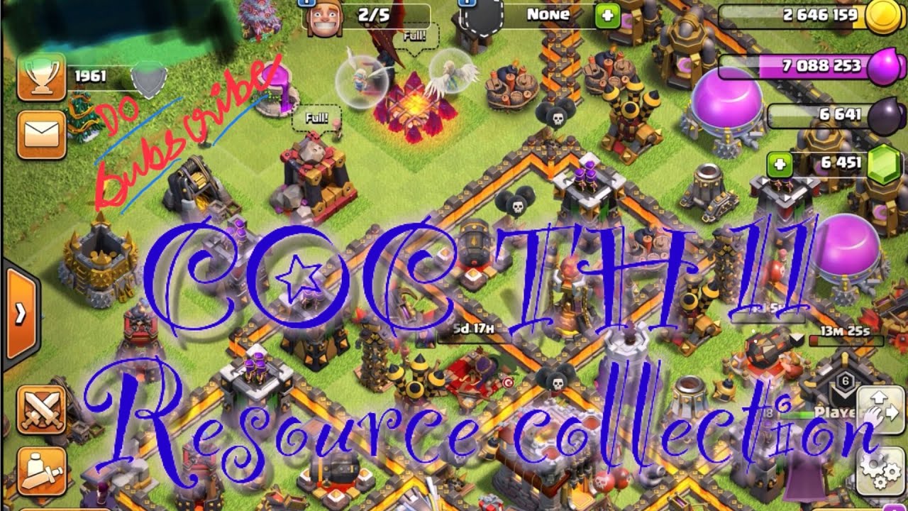 COC TH 11 Resource Collection | Best Resource Loot | Watch Video To ...