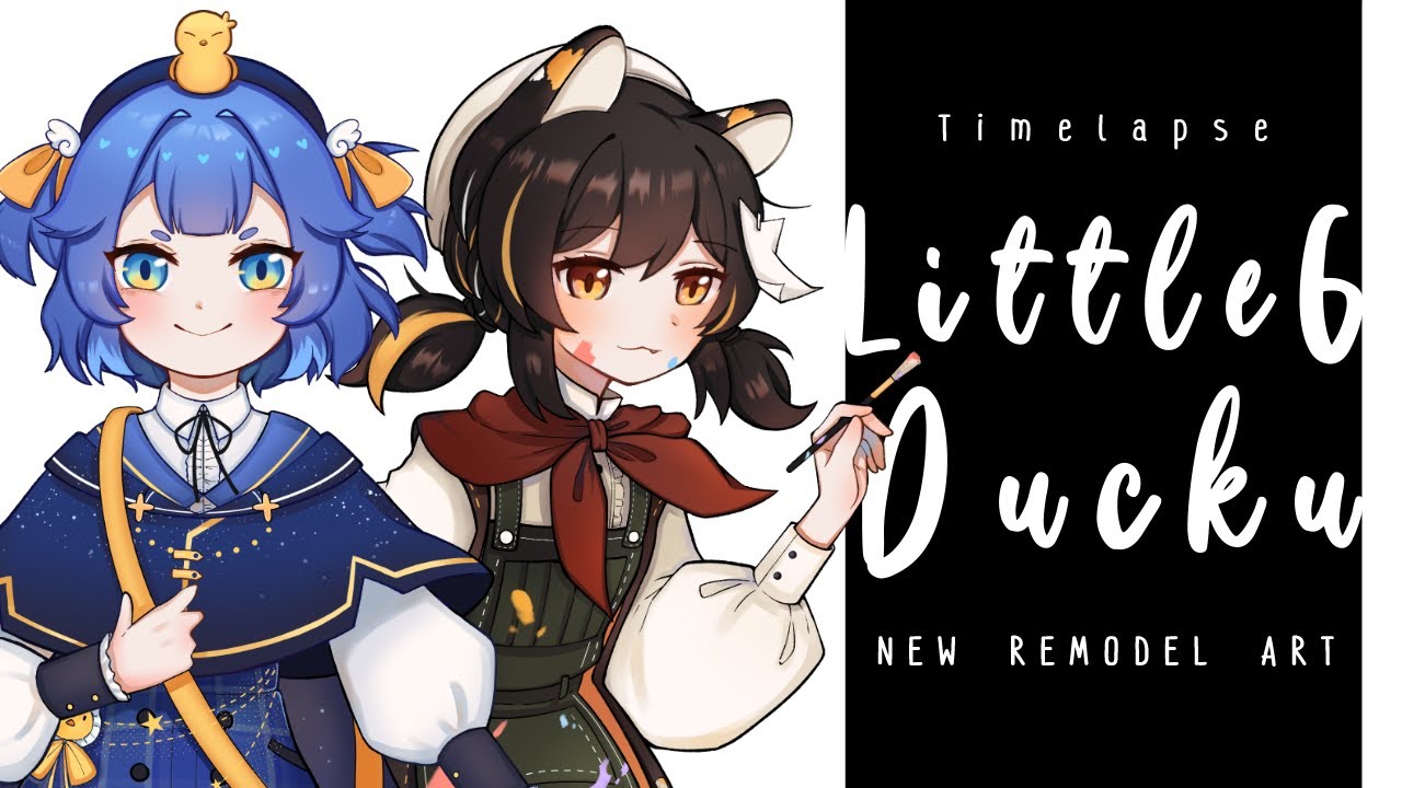 【Timelapse】LittleG & Ducku : NEW MODEL ART - YouTube