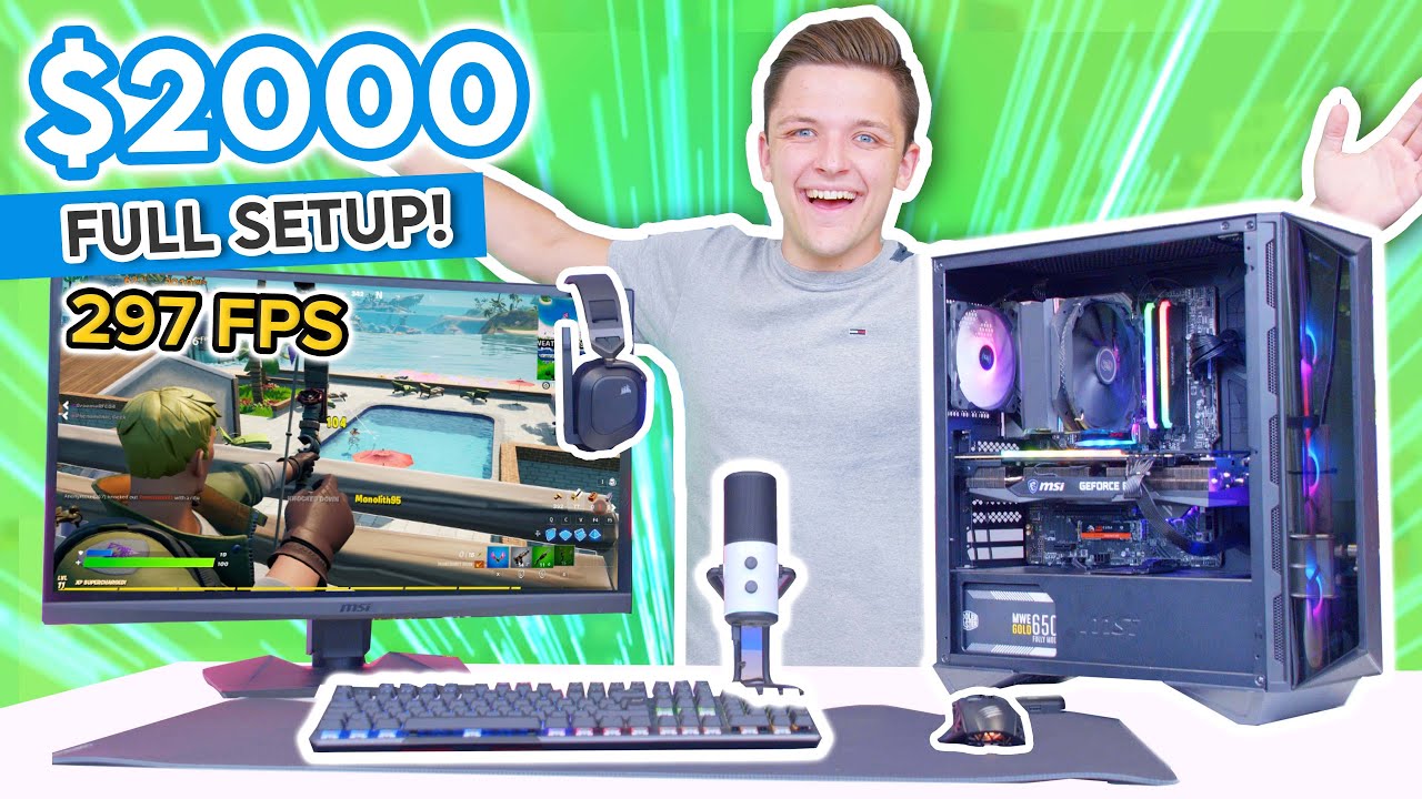 $2000 Full Gaming Setup 2021! [PC, Monitor & Peripherals - ft. NZXT ...