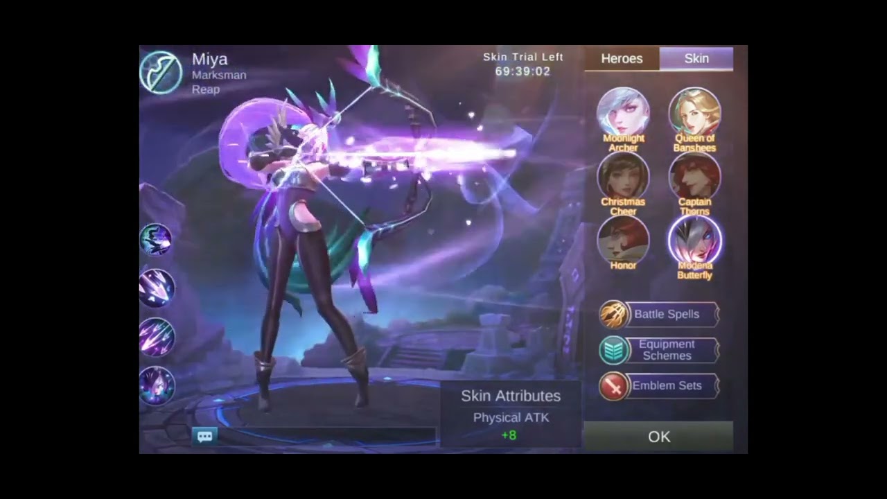 Miya Legend Modena Butterfly Old Nostalgia #mobilelegends - YouTube