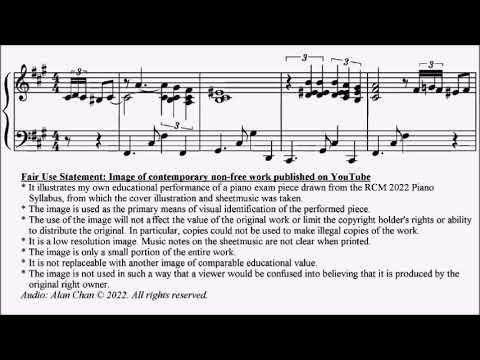 RCM Piano 2022 Grade 8 List D No.10 Springer Tango Callejero Sheet Music - YouTube