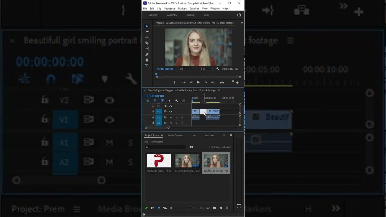 Premiere Pro Tutorial How To Delete Space Between Two Clips Shorts Premiere Pro Tutorial How To Delete Space Between Two Clips Shorts