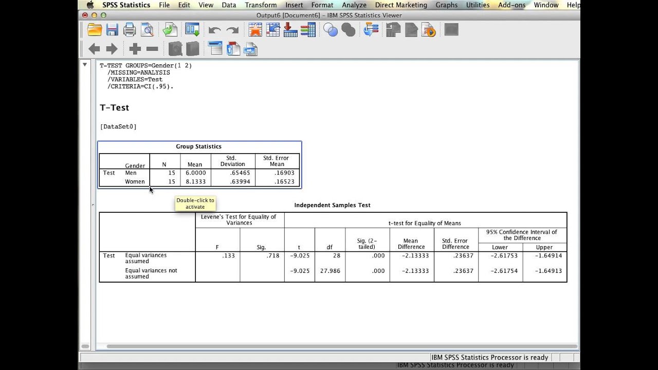 Tutorial: T-Tests - YouTube