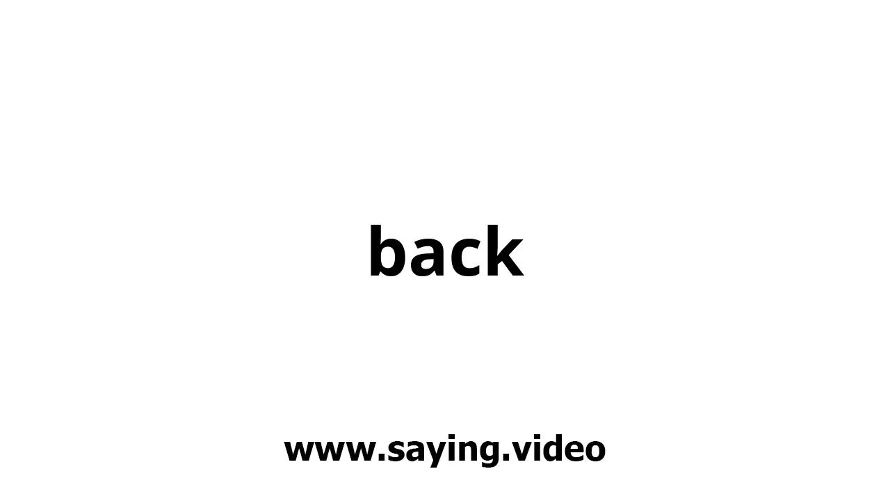 How To Say Back In English YouTube how-to-say-back-in-english-youtube