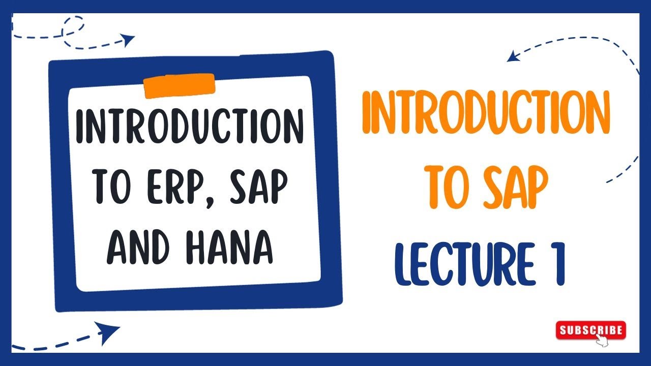 Lecture 1 - Introduction to SAP || ERP and its Products - YouTube