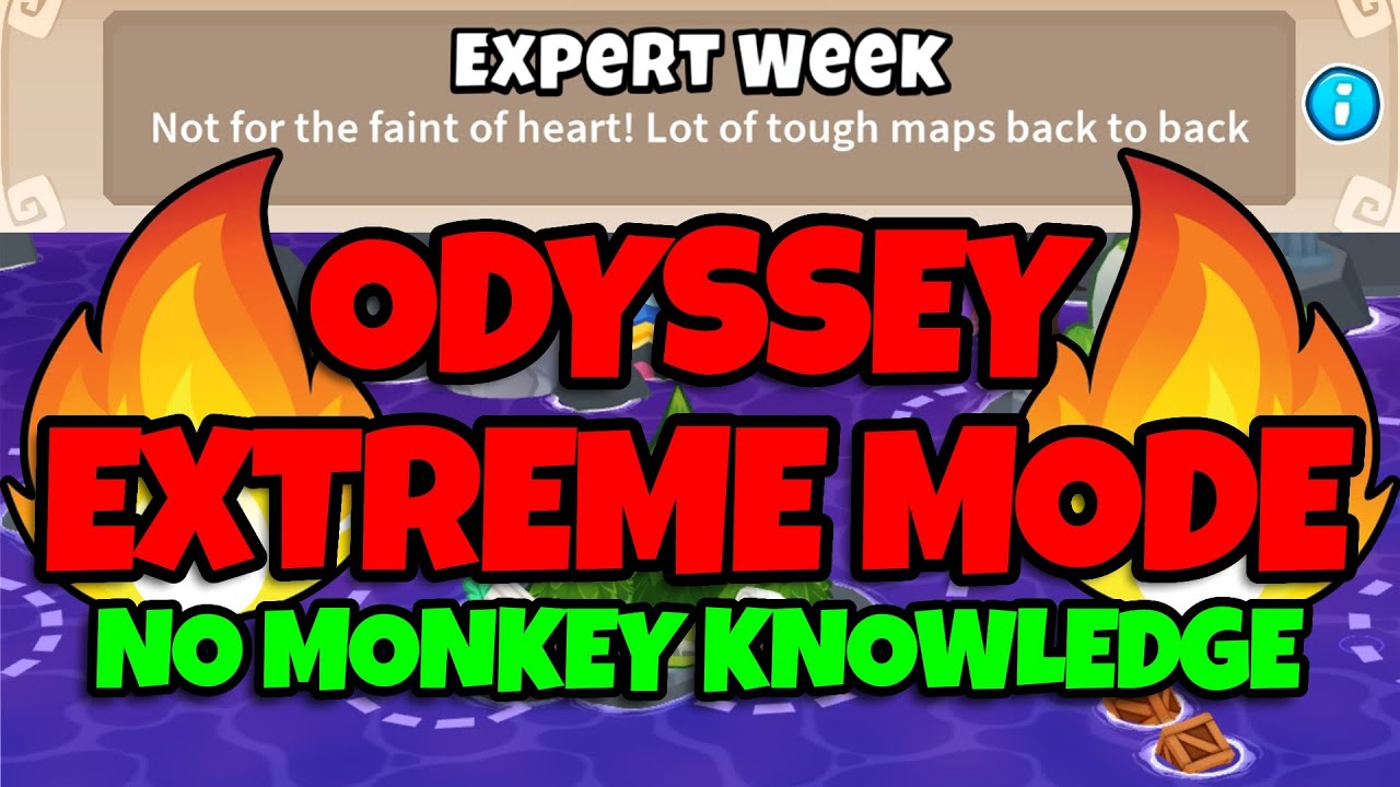 BTD6 Odyssey || 🔥Hard Mode Tutorial🔥 || Free Hero + No Monkey Knowledge (Expert Week) - YouTube