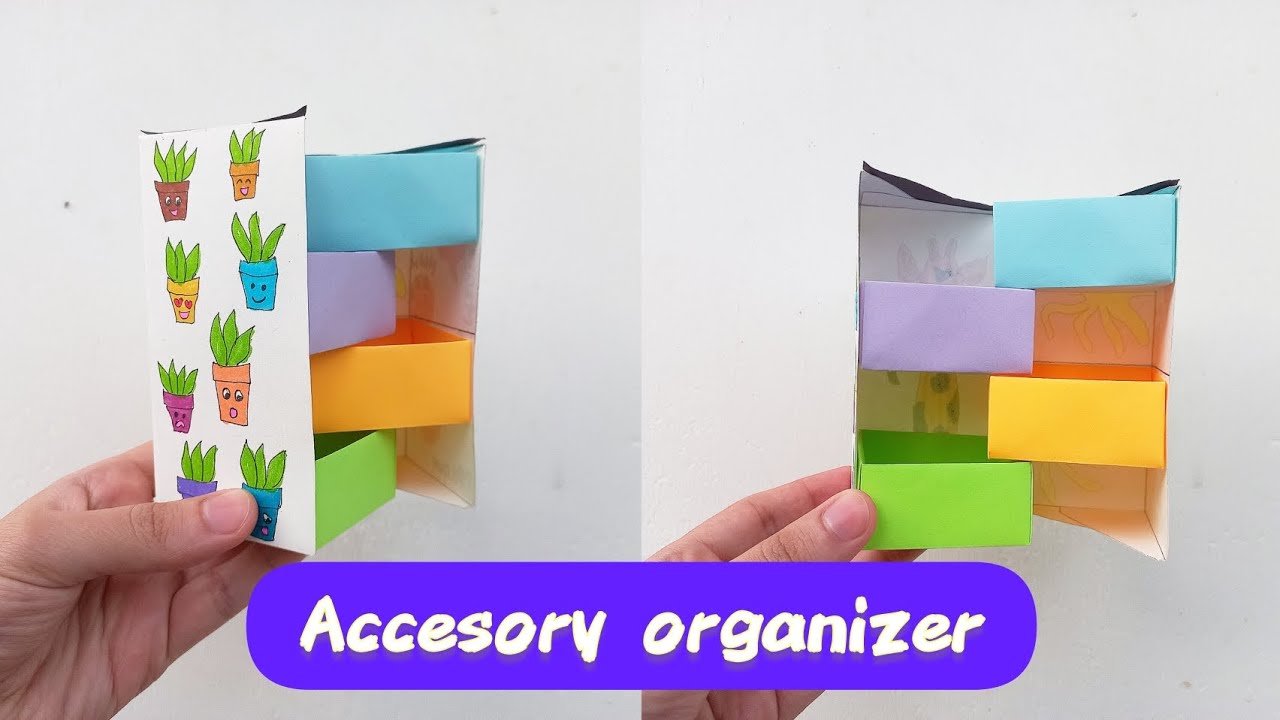 DIY accessory organizer♧Easy papercraft♧Handmade organizer - YouTube