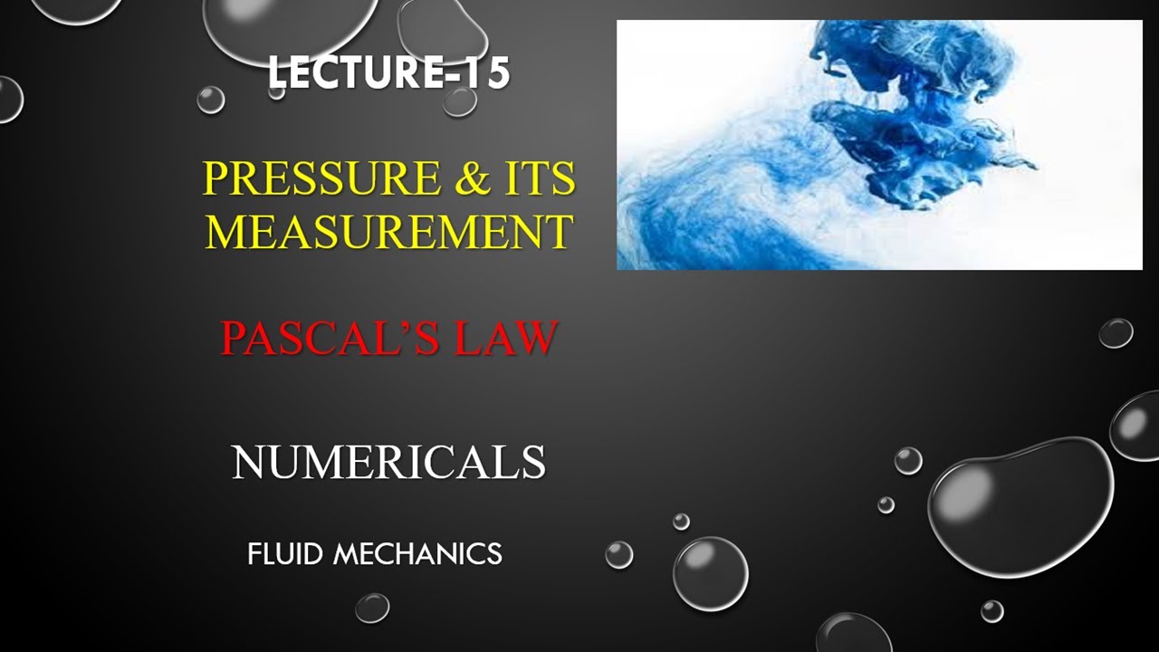 Pascal's Law | Numericals | Pressure and Its Measurement | Fluid ...