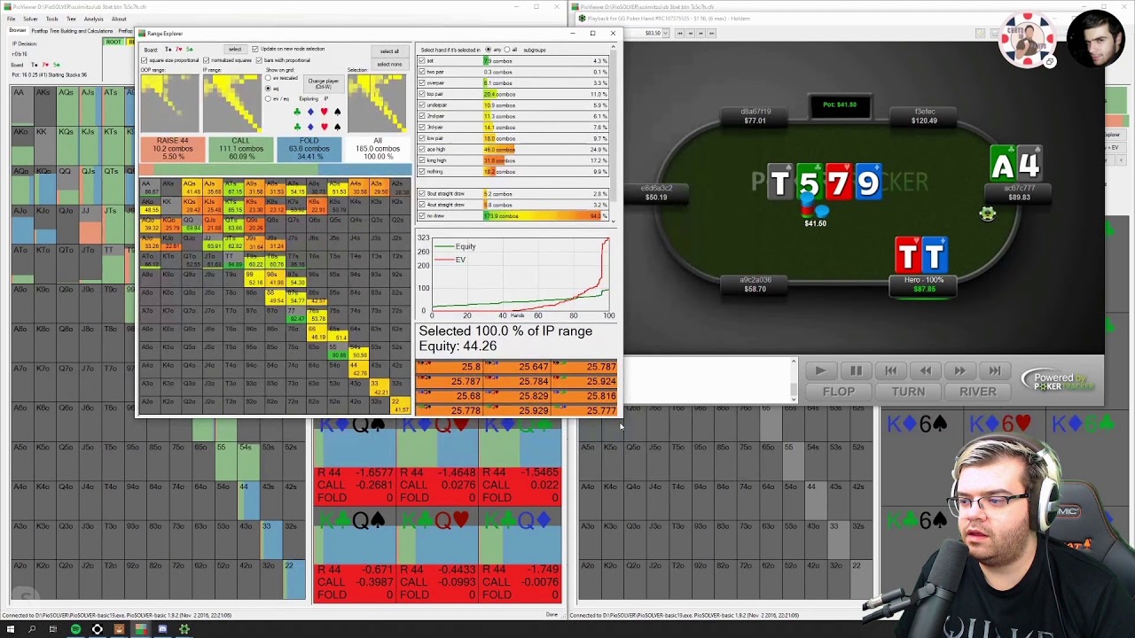 PioSolver 6 Max NLH Cash Game GTO Hand Reviews and Theory Discussion with Scrimitzu Part 3 Final ...