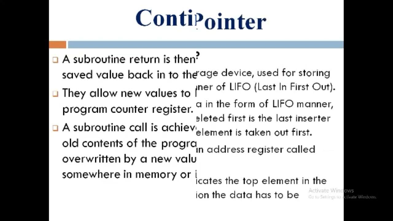 AM & ES - PROGRAM COUNTERS & STACK POINTER - YouTube